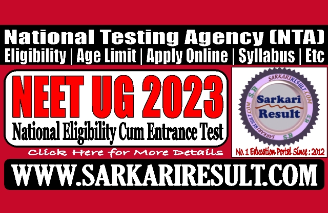 Neet Ug 2023 Application Form Sarkari Result - Printable Forms Free Online Neet Ug 2023 Application Form Sarkari Result - Printable Forms Free Online